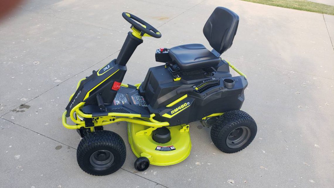 RYOBI 48-Volt Electric riding lawn mower for sale - RonMowers
