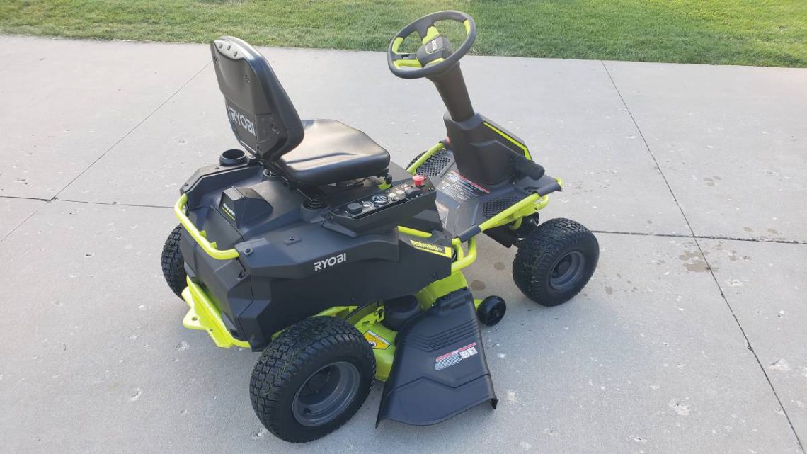 RYOBI 48-Volt Electric riding lawn mower for sale - RonMowers