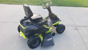 RYOBI 48-Volt Electric riding lawn mower for sale - RonMowers