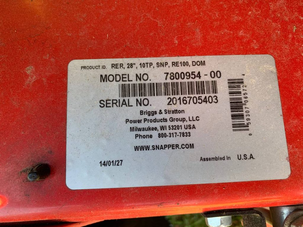 2016 Snapper Rear Engine 28 inch Riding Lawn Mower for sale - RonMowers