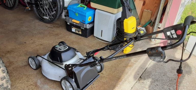 Used Task Force 12-Amp 18 inch cut electric lawn mower - RonMowers