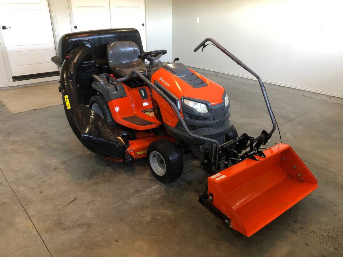 Husqvarna LGT 2654 26 HP 54 INCH Riding Lawn Mower, Scoop, & Bagger - RonMowers