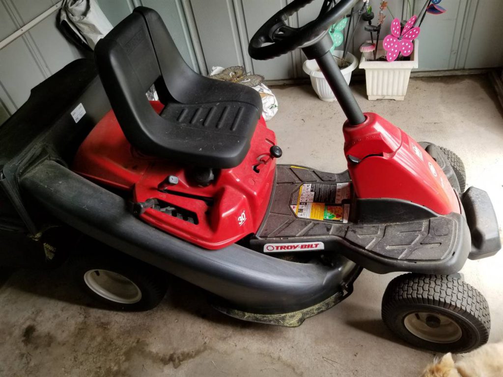 2019 Troy Bilt TB30 R Riding Lawn Mower with double bagger - RonMowers