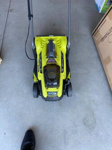 Out of box Ryobi 13 inch 18 volt mower - RonMowers