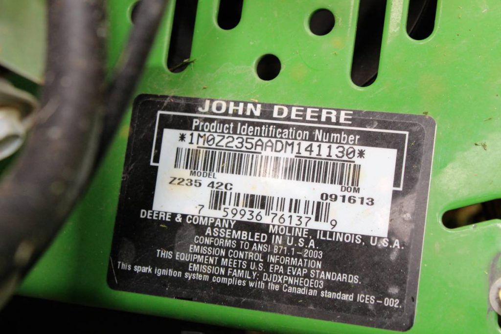 Used John Deere Z235 Zero Turn Riding Lawn Mower - RonMowers