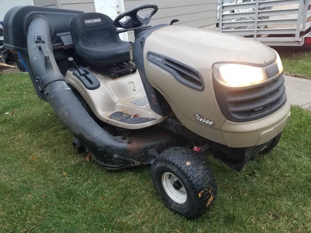 Craftsman YS4500 riding lawn mower with bagger - RonMowers