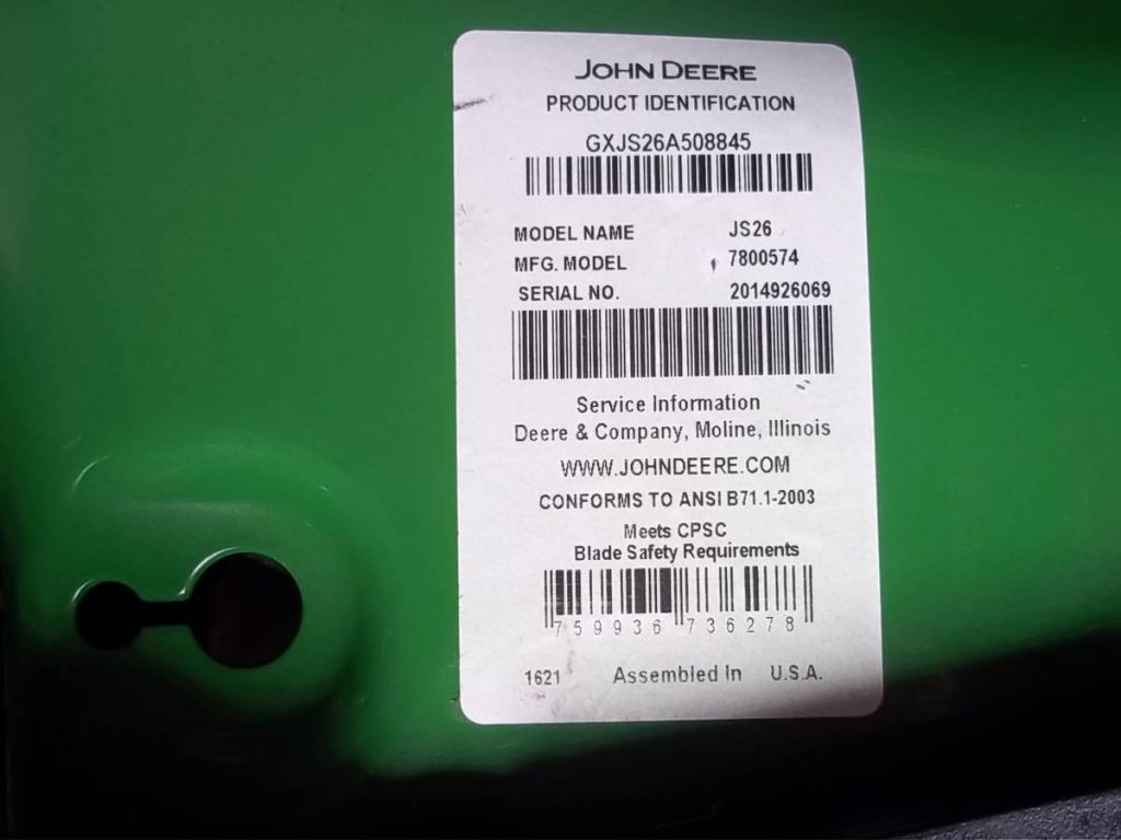 John Deere JS26 Self Propelled Lawn Mower - RonMowers