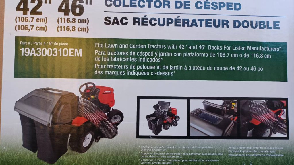 MTD (19A30031OEM) Double Bagger for Riding Lawn Mowers-42-Inch and 46 ...